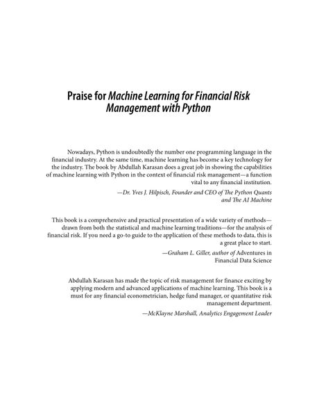 Machine Learning for Financial Risk Management with Python: Algorithms – E-books Max30