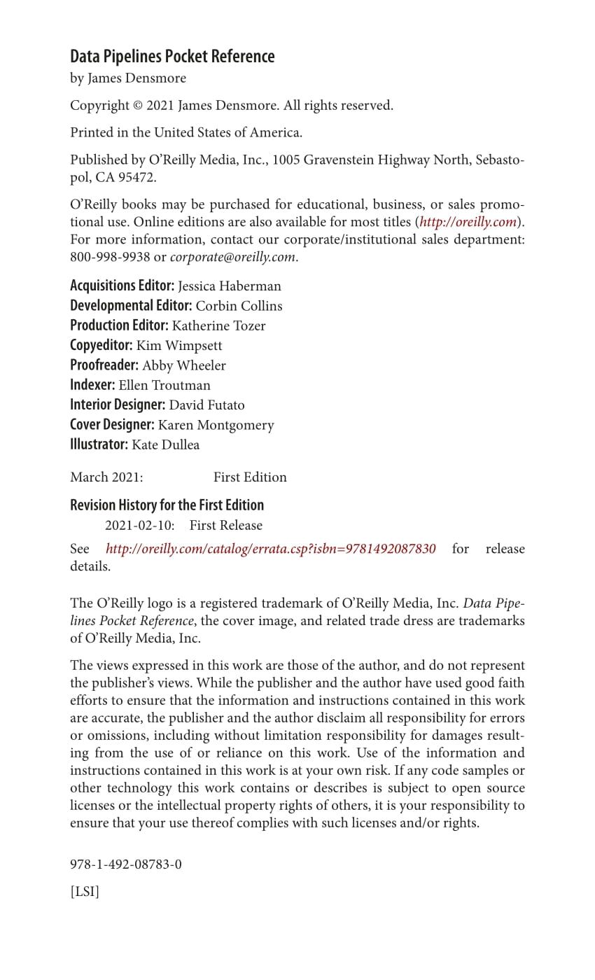Data Pipelines Pocket Reference: Moving and Processing Data for Analyt – E-books Max30