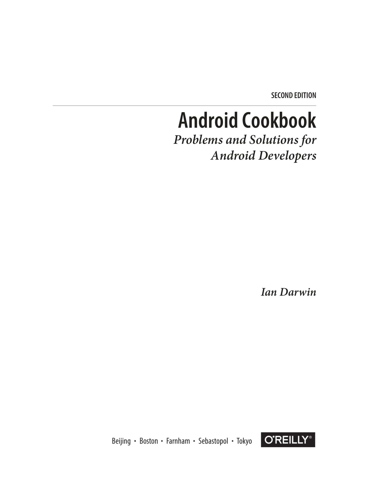 Android Cookbook: Problems and Solutions for Android Developers, 2nd E – E-books Max30