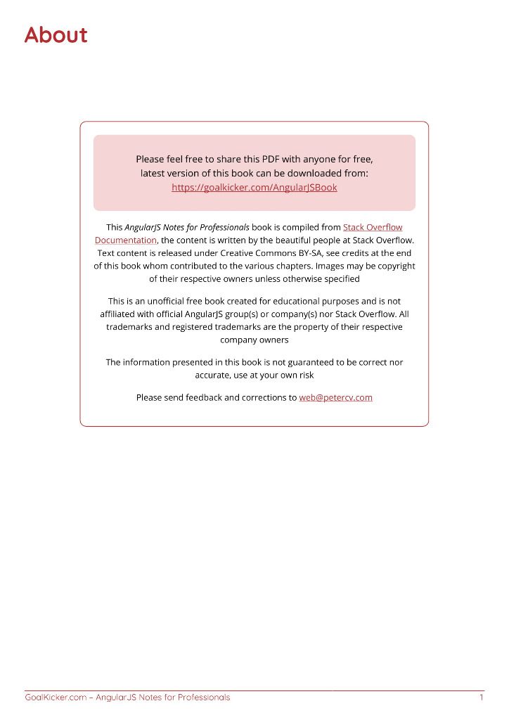 AngularJS Notes for Professionals – E-books Max30 AngularJS Notes for Professionals – E-books Max30