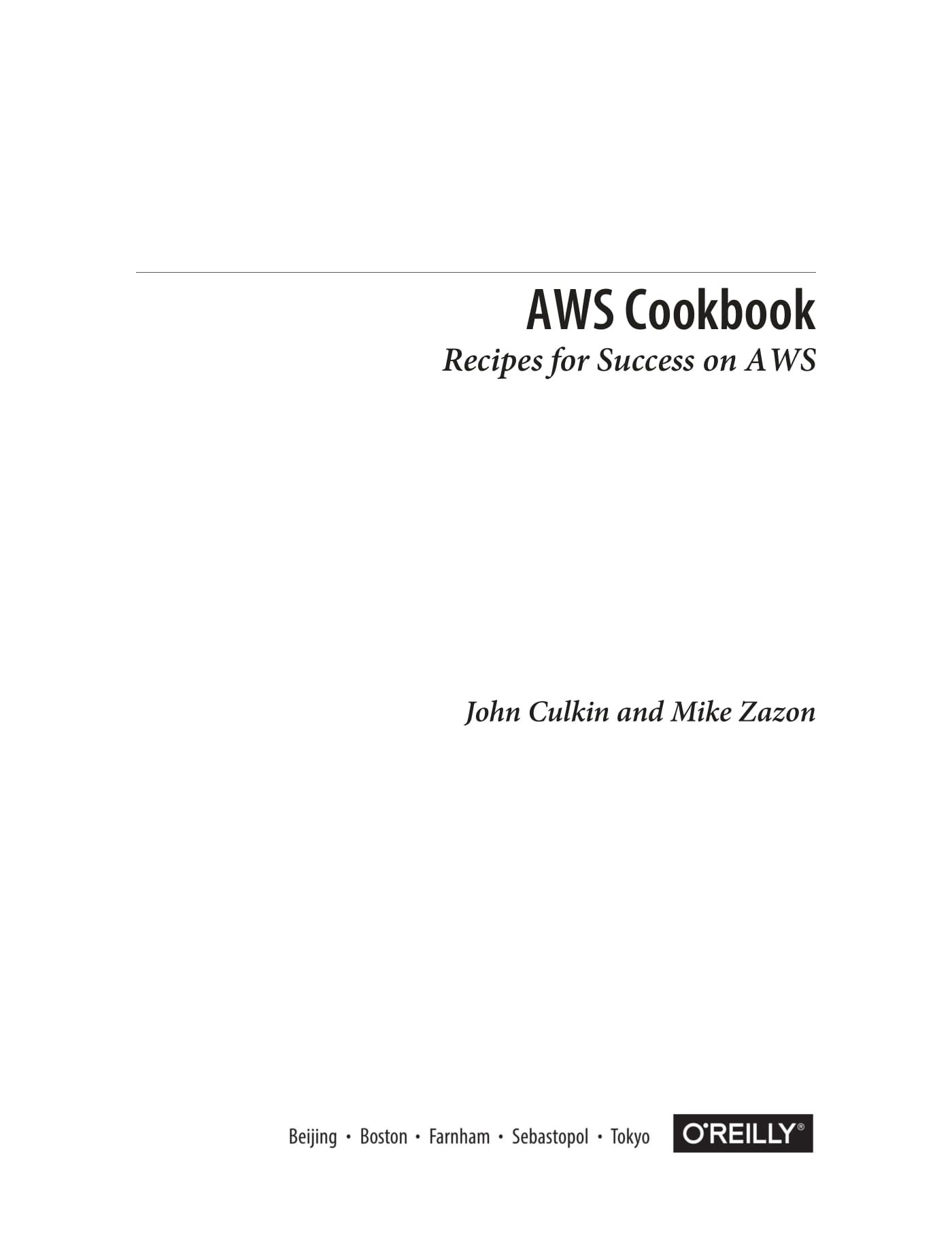 AWS Cookbook: Recipes for Success on AWS – E-books Max30