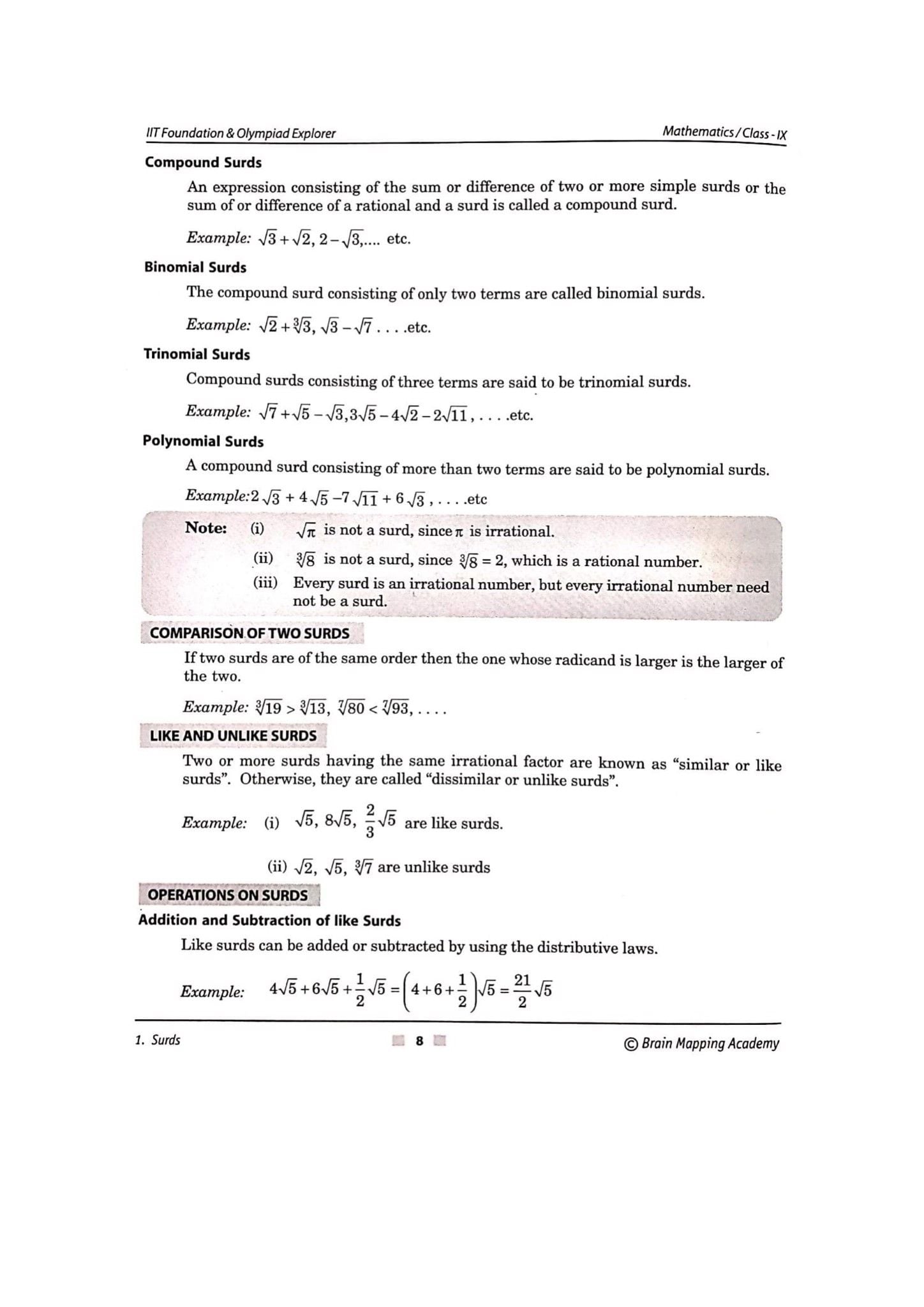 BMA Math Class 9 Part 1 upto Plane Geometry – E-books Max30