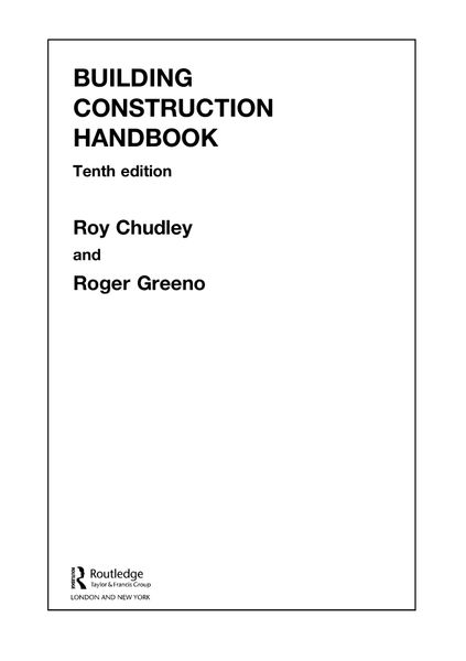Building Construction Handbook 10th Edition – E-books Max30