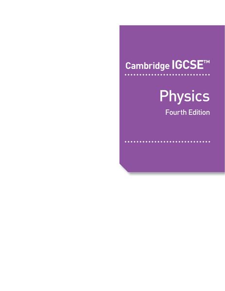 Cambridge IGCSE™ Physics, 4th edition – E-books Max30