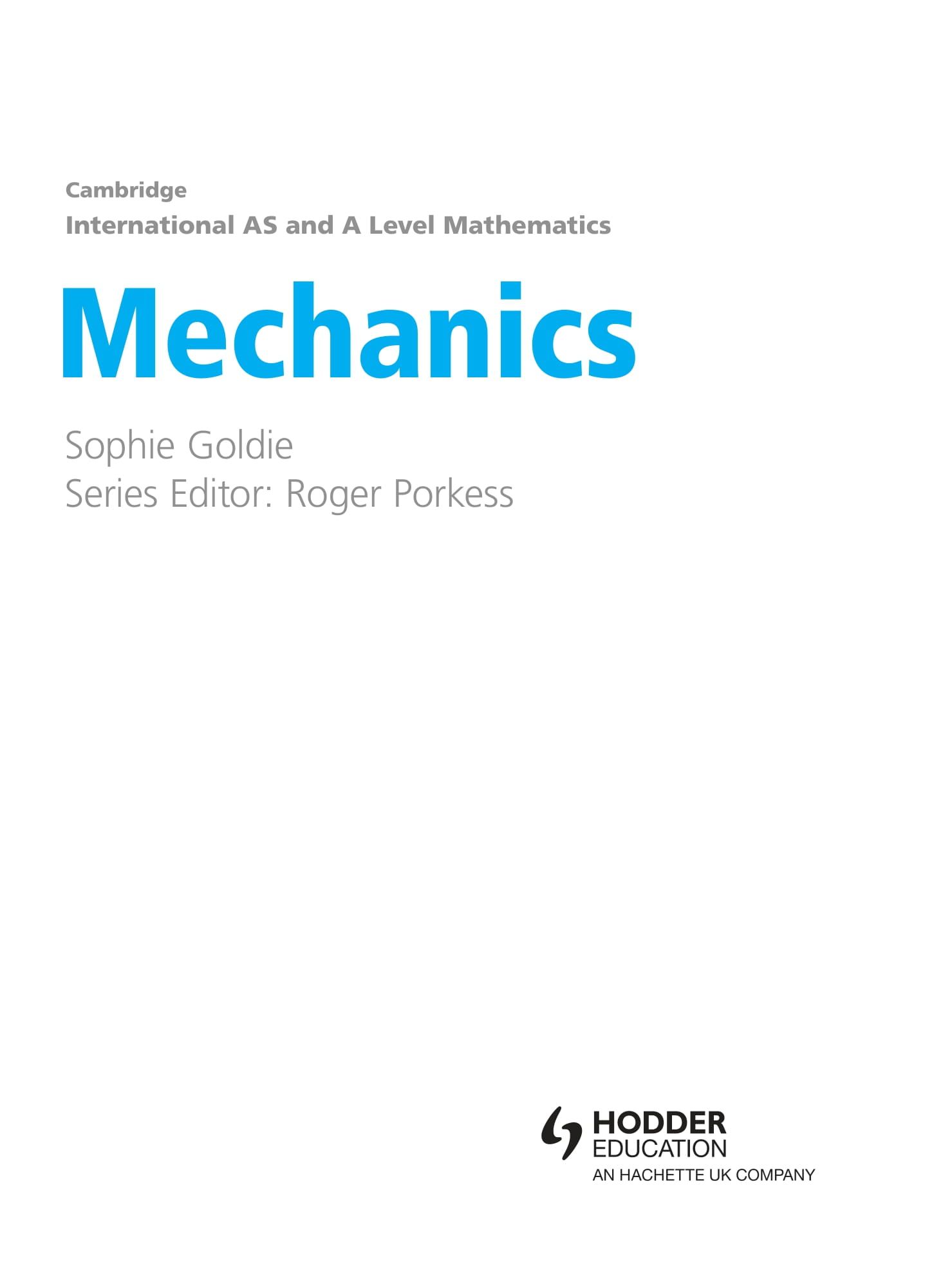 Cambridge International AS and A Level Mathematics Mechanics – E-books ...