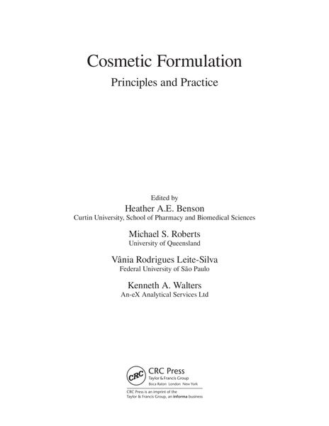 Cosmetic Formulation: Principles and Practice 1st Edition – E-books Max30