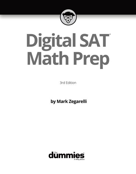 Digital SAT Math Prep For Dummies, 3rd Edition – E-books Max30