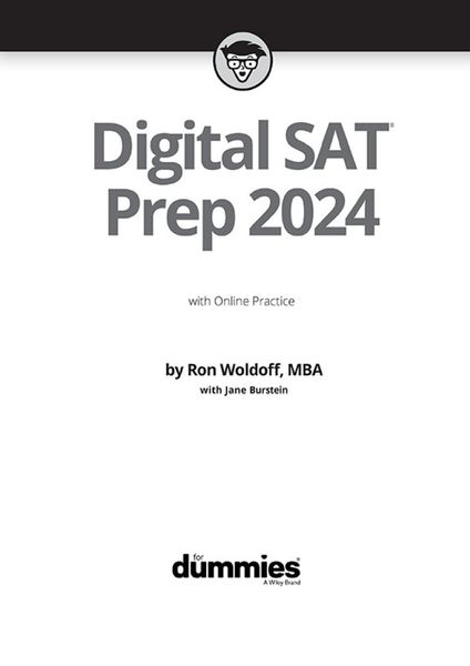 Digital SAT Prep 2024 For Dummies – E-books Max30