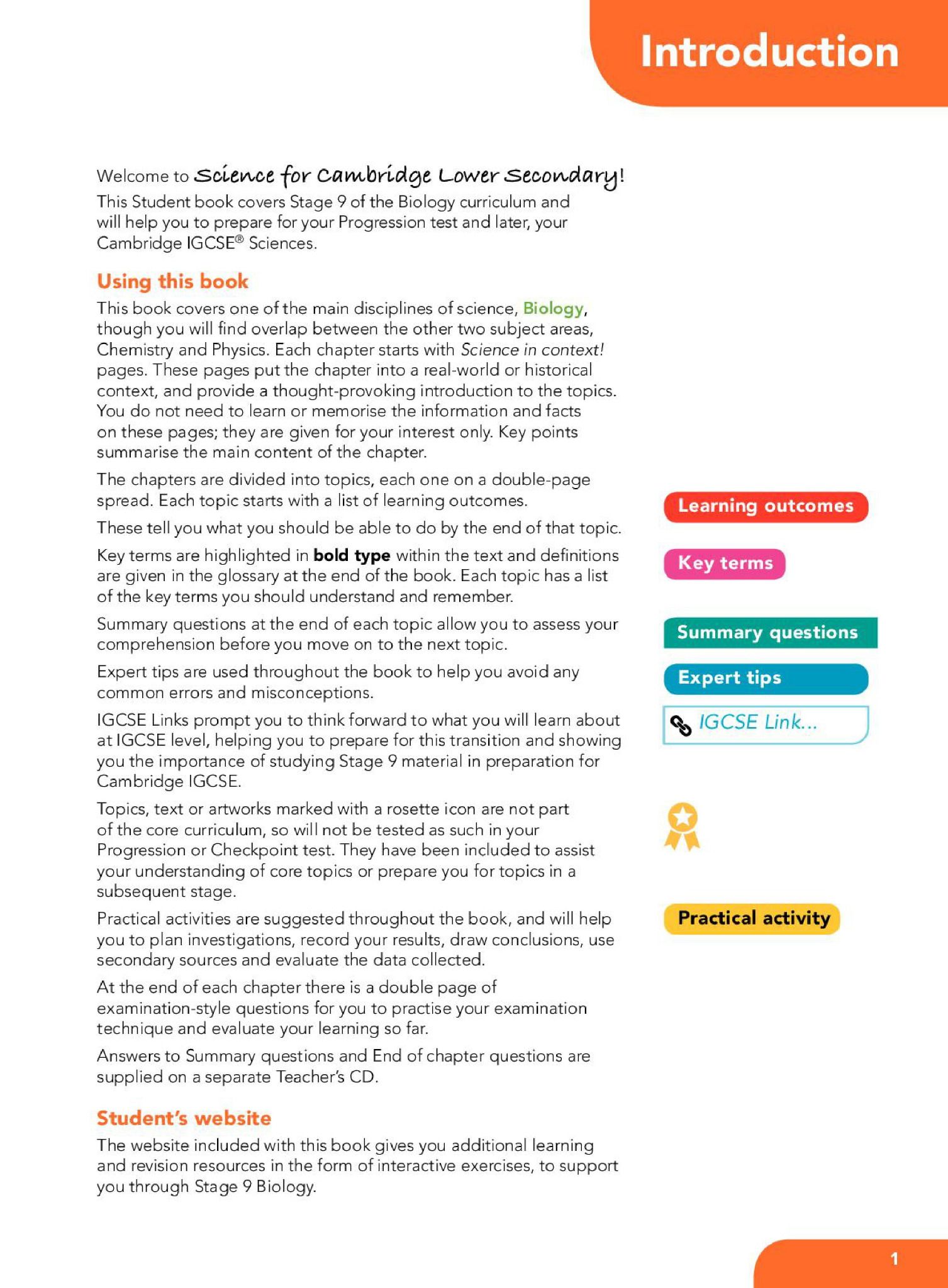 Essential Biology for Cambridge Lower Secondary Stage 9 Student Book ...