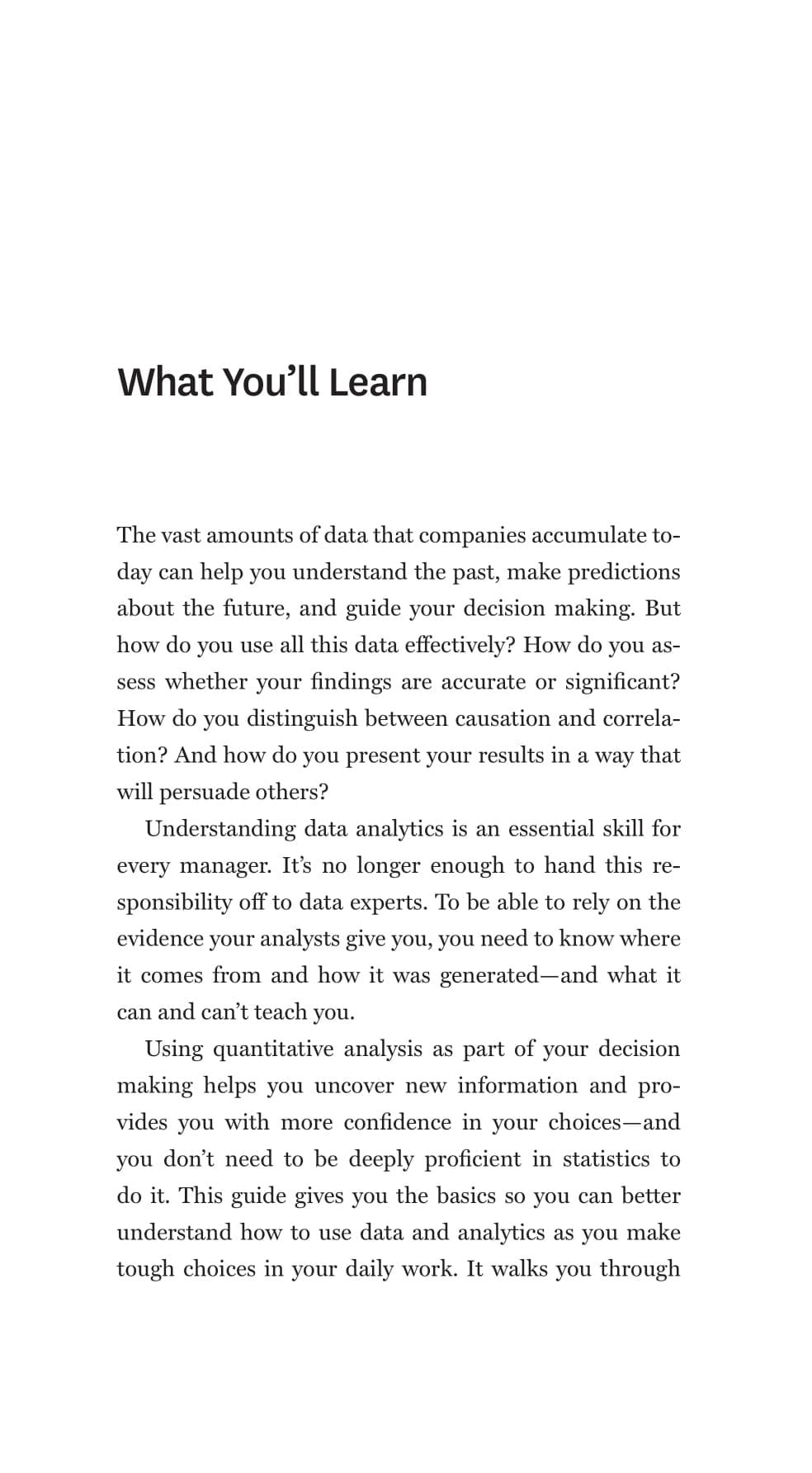 HBR Guide to Data Analytics Basics for Managers – E-books Max30