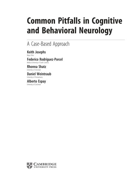 Common Pitfalls in Cognitive and Behavioral Neurology: A Case-Based Ap – E-books Max30