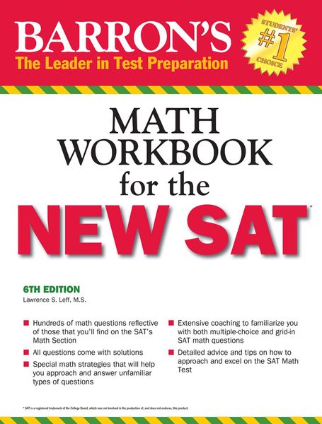 Barron's Math Workbook for the NEW SAT – E-books Max30