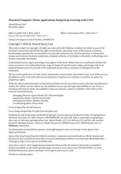 Practical Computer Vision Applications Using Deep Learning with CNNs ...