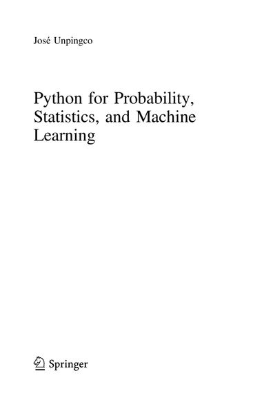 Python for Probability, Statistics, and Machine Learning 1st edition ...