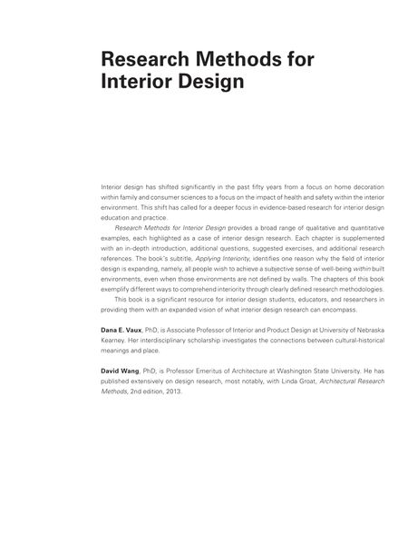 Research Methods for Interior Design: Applying Interiority – E-books Max30
