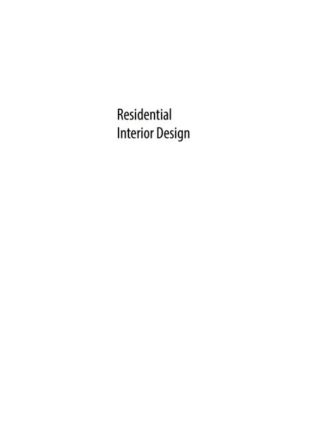 Residential Interior Design A Guide to Planning Spaces, 4th Edition – E ...