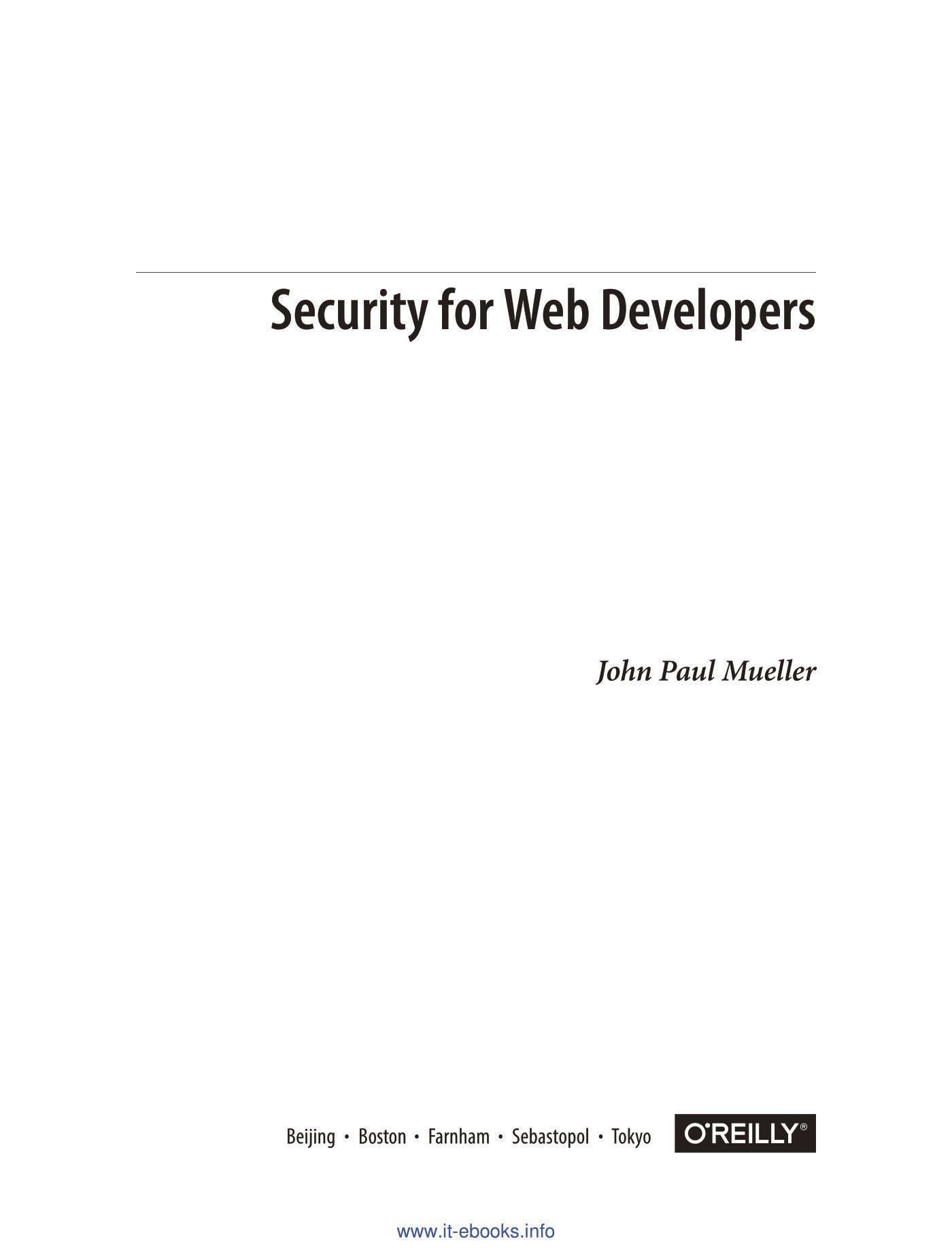 Security For Web Developers Using Javascript Html And Css E Books Max30
