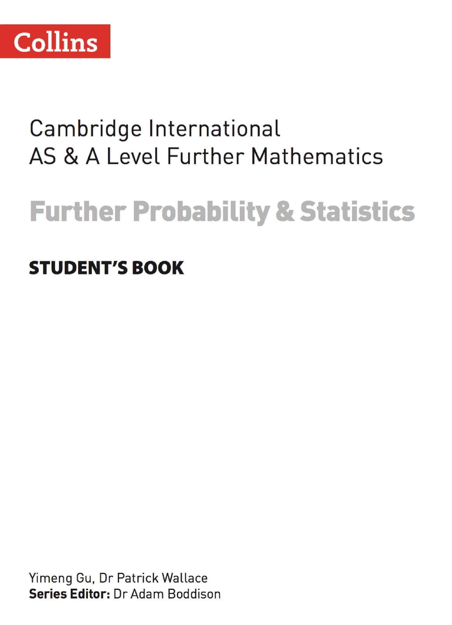 Cambridge International AS and A Level Further Mathematics Further Pro ...