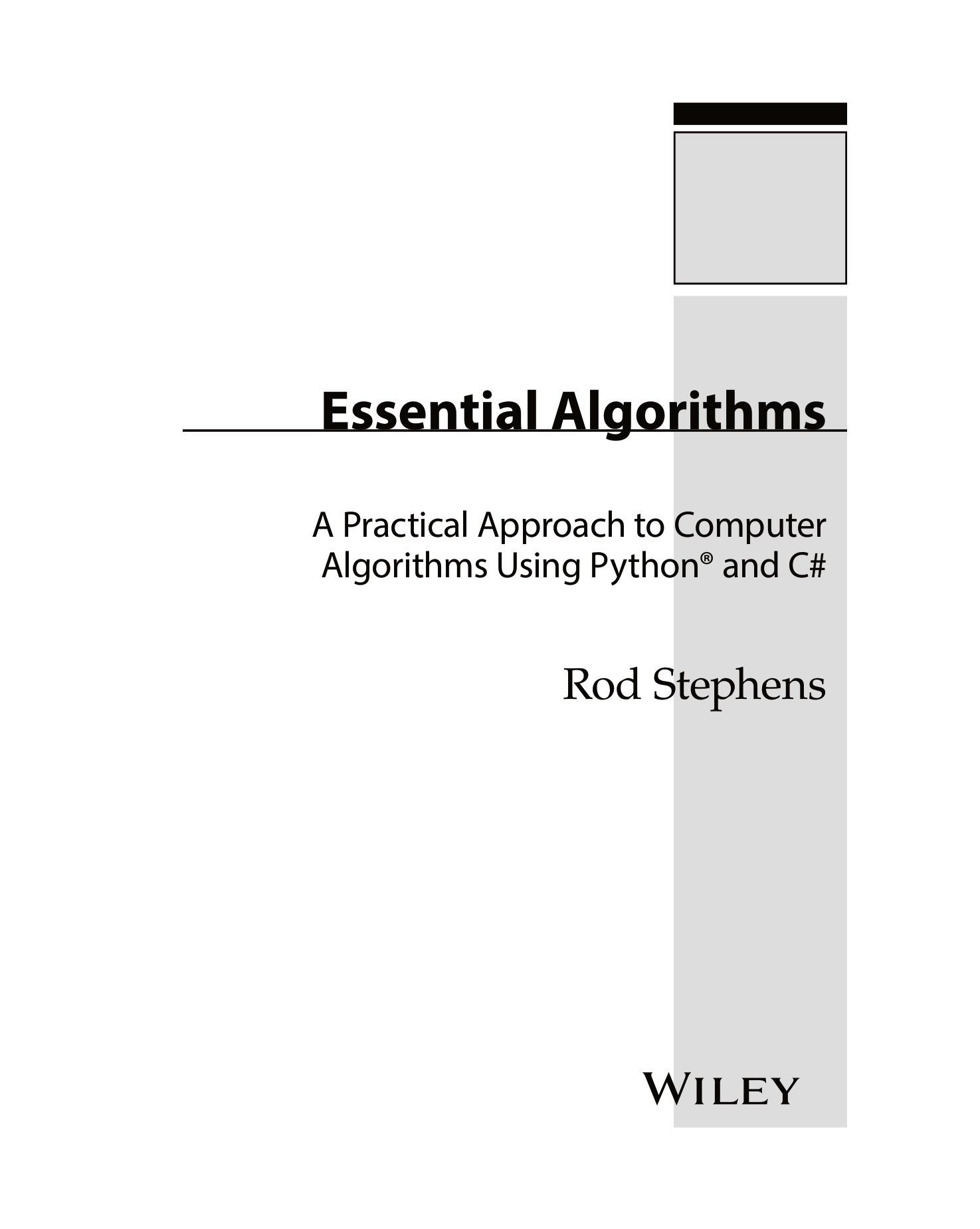 Essential Algorithms A Practical Approach To Computer Algorithms Usin E Books Max30