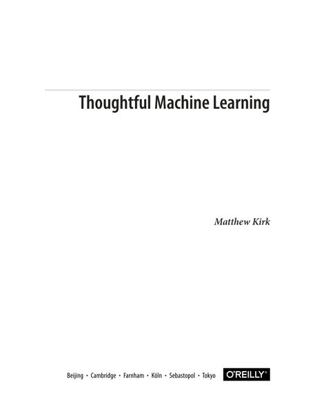 Thoughtful Machine Learning: A Test-Driven Approach – E-books Max30