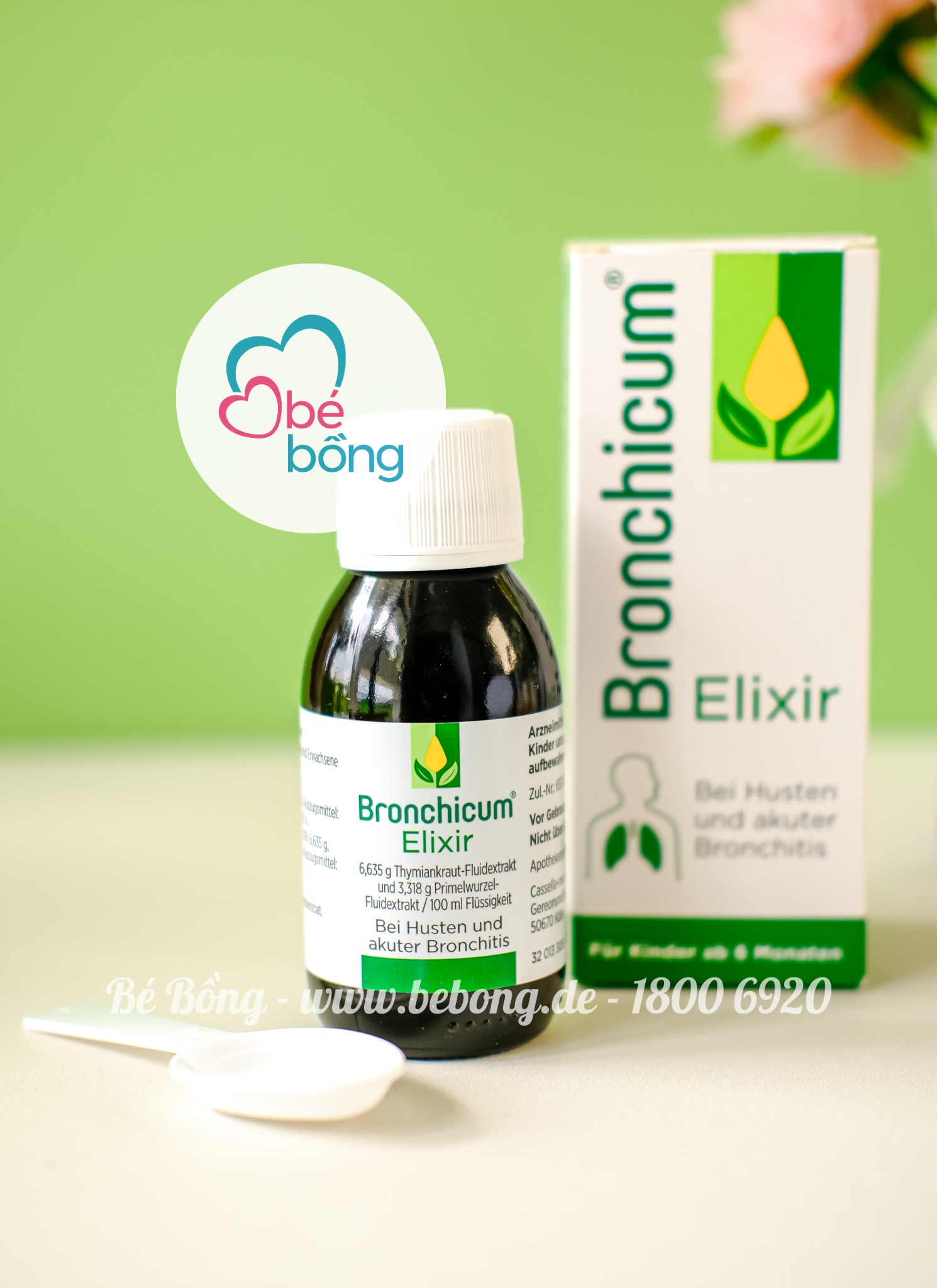 Siro trị ho đờm & phế quản Bronchicum cho bé từ 6m+ – Bé Bồng