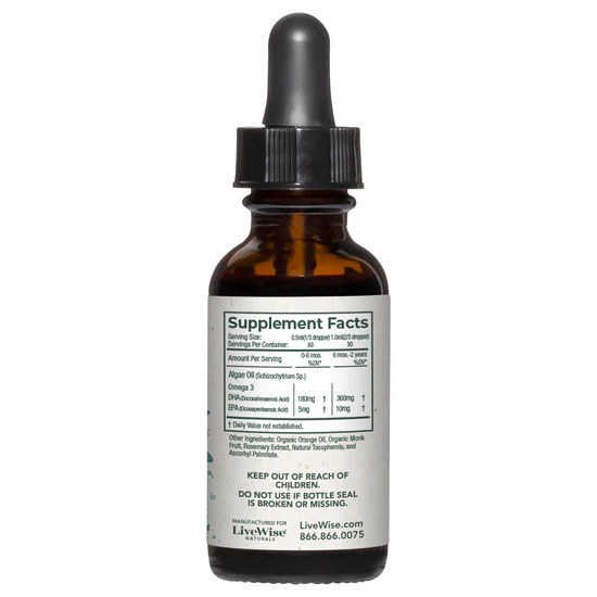 DHA - OMEGA3 LiveWise vị cam (30ml) – Bé Bồng