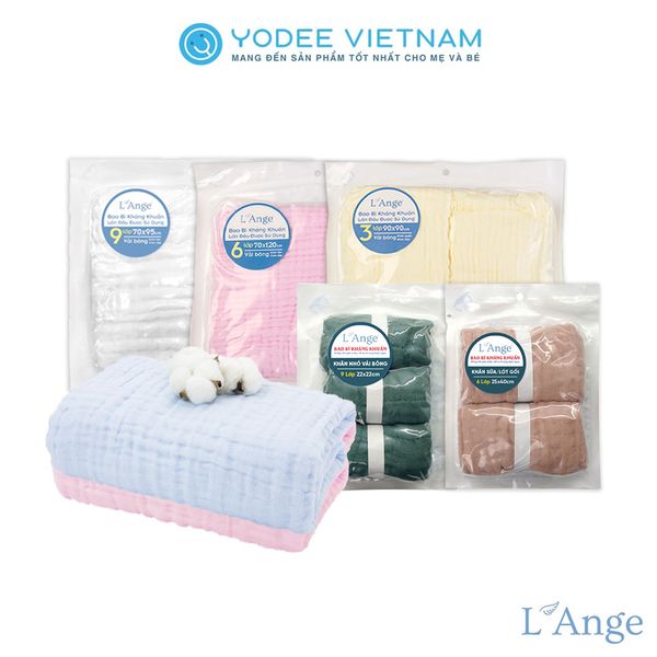 L'ANGE KHĂN VẢI BÔNG CHO BÉ NHIỀU SIZE VÀ MÀU - KHĂN TẮM/KHĂN ĐẮP/KHĂN – YODEE Việt Nam
