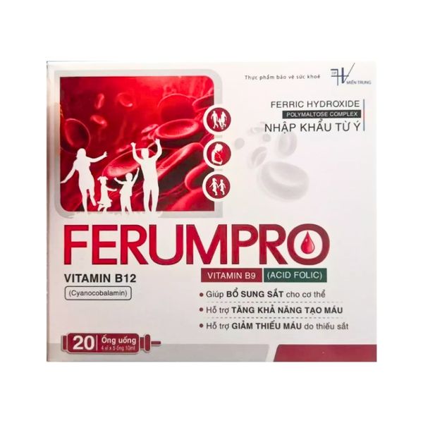 Dịch uống Ferum Pro hỗ trợ bổ sung sắt cho cơ thể (Hộp 20 ống) – Dược ...