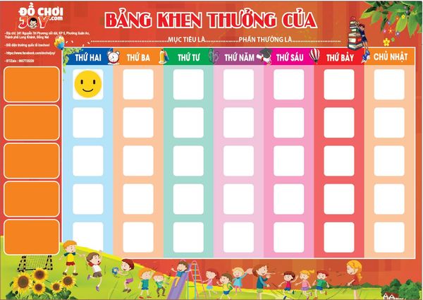 Đồ Chơi - Bảng Sticker Khen Thưởng Cho Bé – Bancungcon