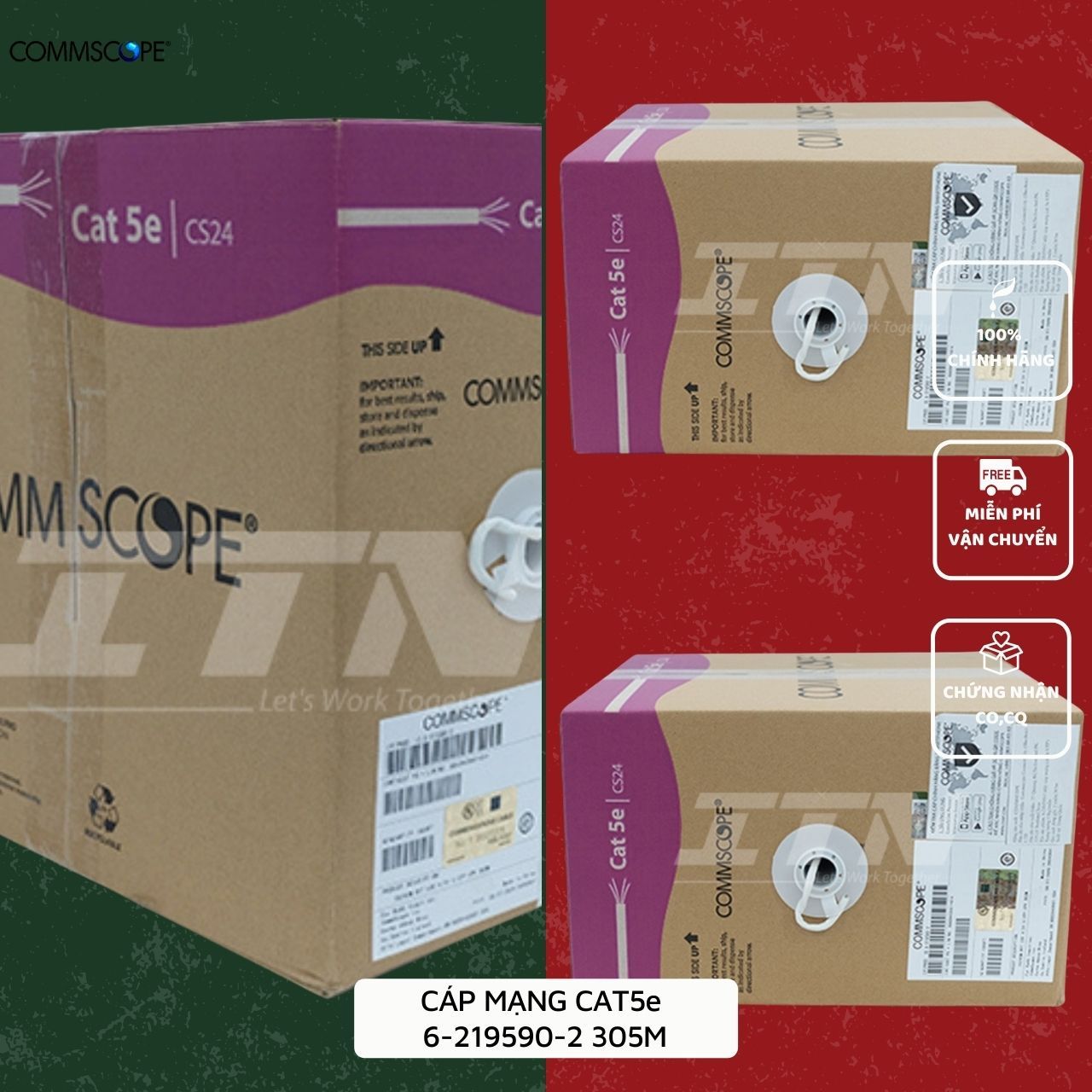 Dây Cáp mạng Cat5e Commscope 6-219590-2 305m màu trắng – Công ty TNHH ...