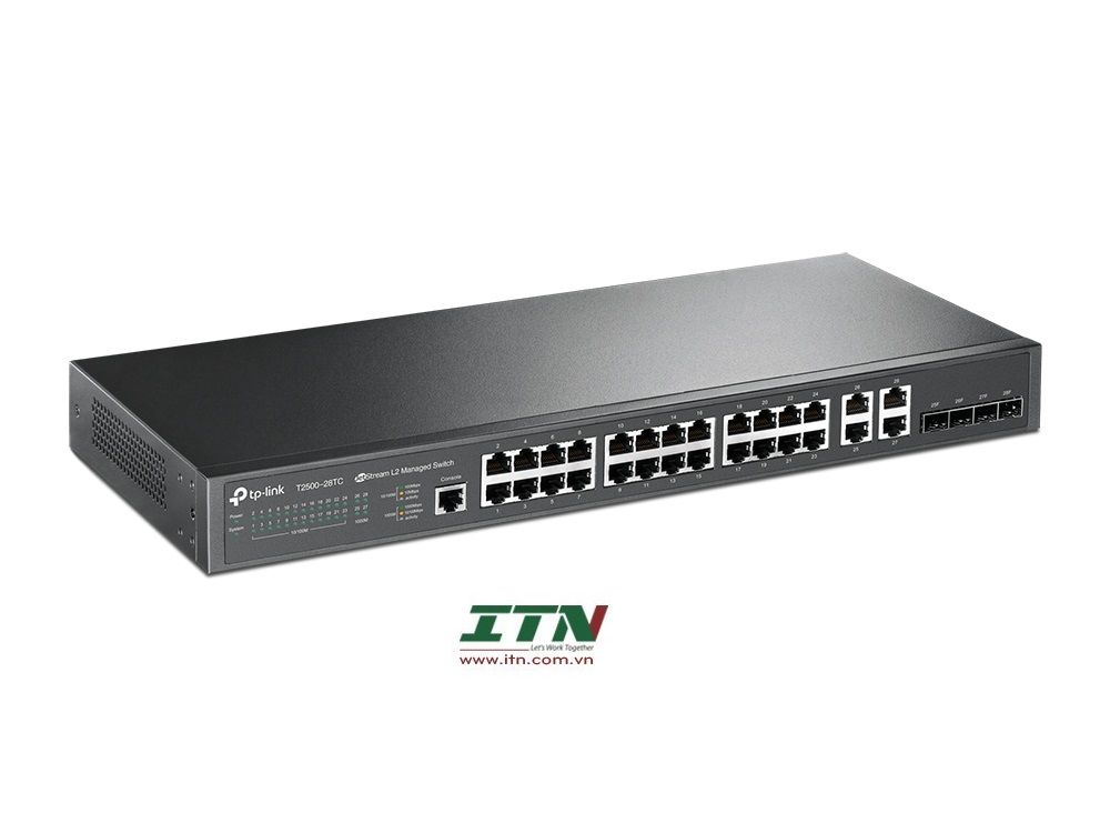 T2500-28TC - JetStream 24-Port 10/100Mbps + 4-Port Gigabit L2 Managed ...