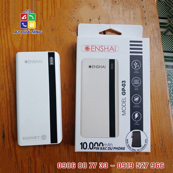 Sạc Dự Phòng Genshai GP-03 In Logo – AZ QUÀ TẶNG