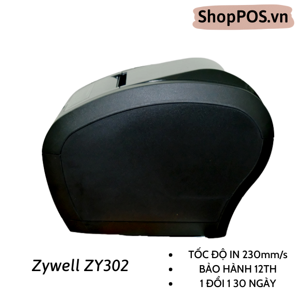 Máy in hóa đơn Zywell ZY302 [ USB - 230mm/s- Máy in giá rẻ]