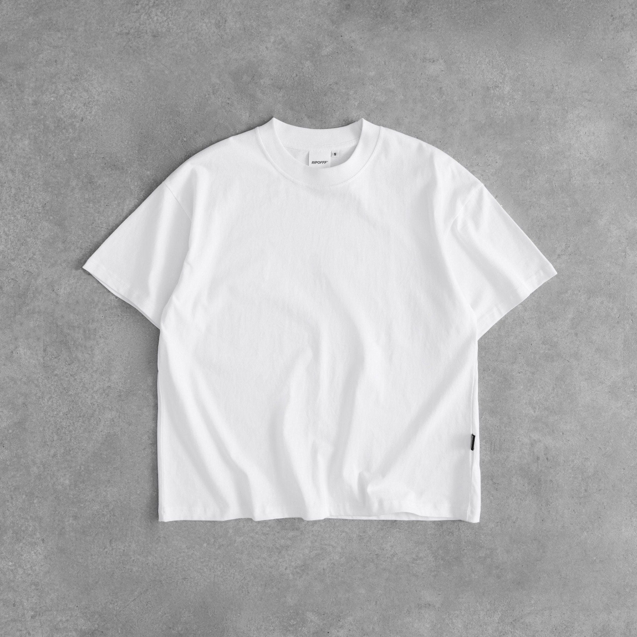 RIPOFFF Blank Boxy Tee - White – Ripofff