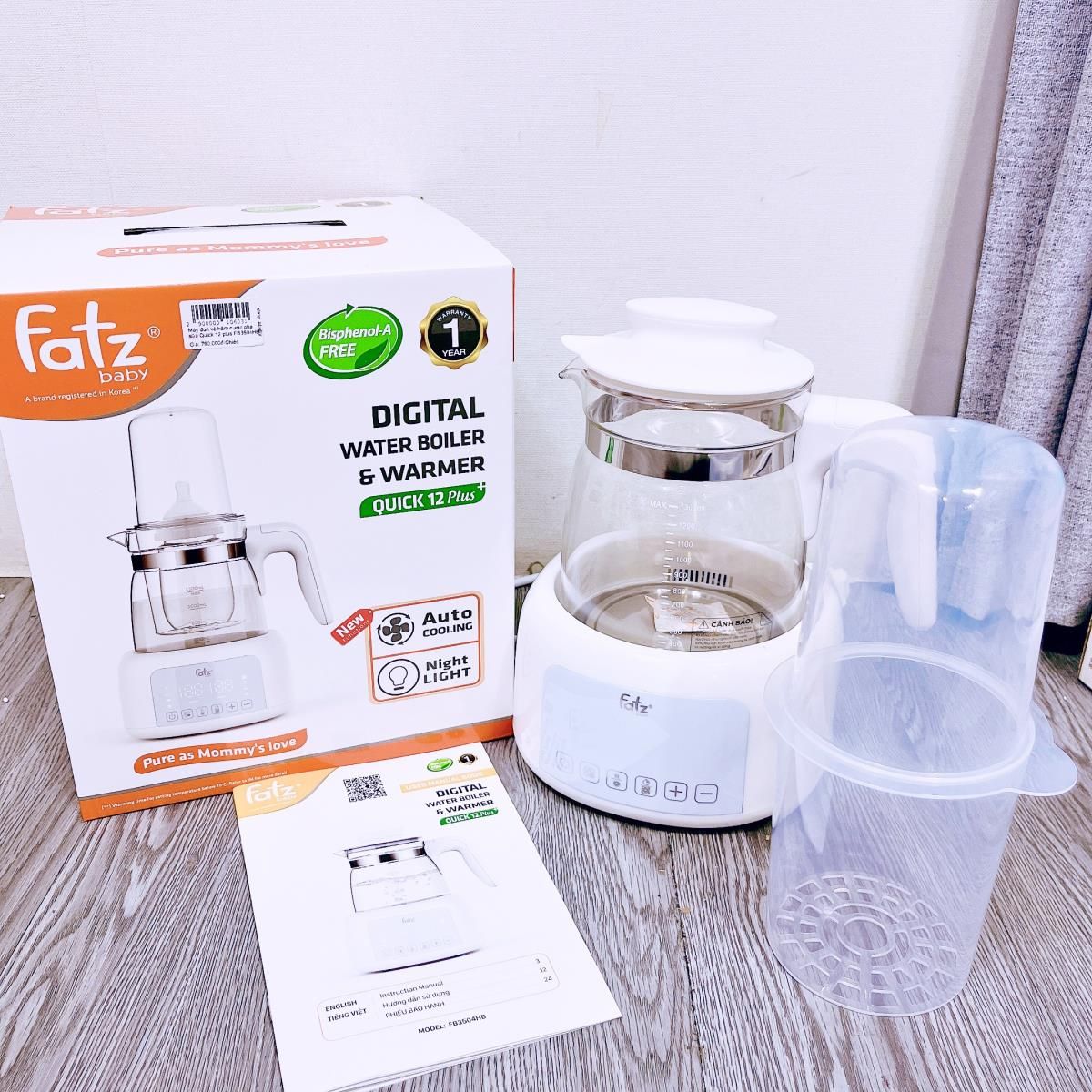 MÁY ĐUN VÀ HÂM NƯỚC PHA SỮA ĐIỆN TỬ – QUICK 12 PLUS+ – Gia Phú Baby