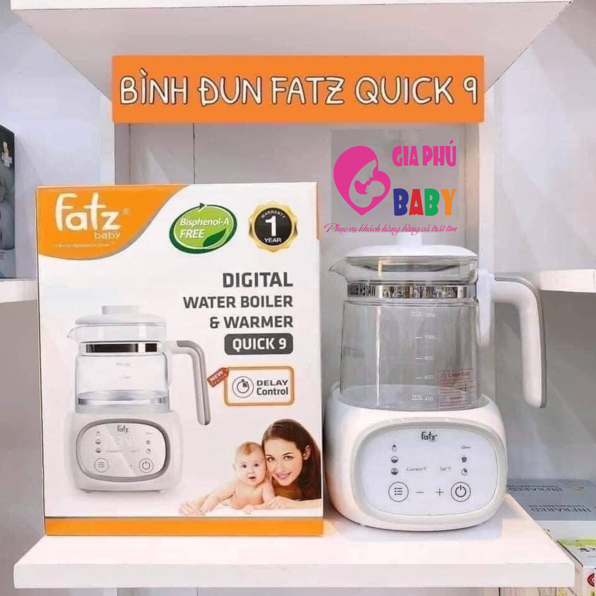 Máy Đun Nước Và Nước Pha Sữa Fatz FB3526 Quick 9 – Gia Phú Baby