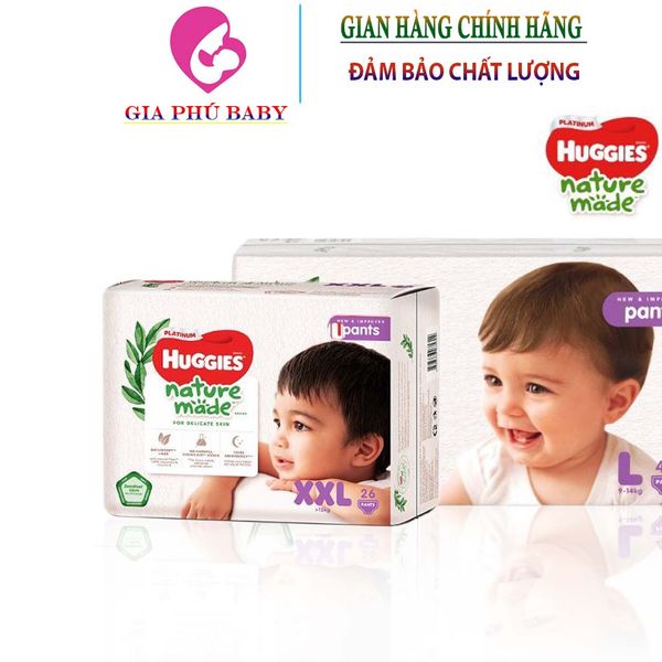 Tã Dán Quần Huggies Nature Made Size NB60/S82/M64/L54/XL44/XXL26 – Gia ...
