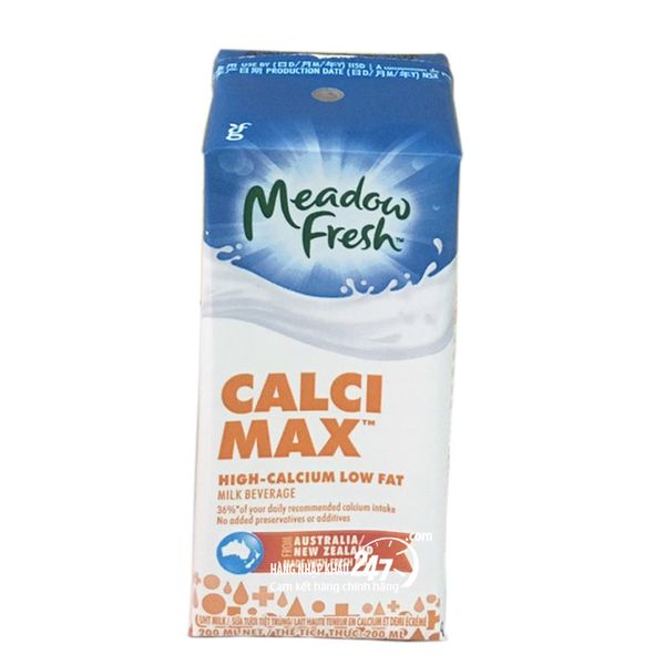 Sữa tươi Meadow fresh Calci Max hộp 250ml – HƯƠNG LONG