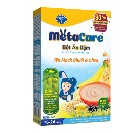 Bột ăn dặm Metacare Yến Mạch Chuối & Olive