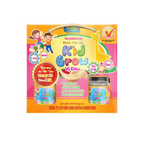 Nước Yến Sào Kidgrow 12%, 6 x 70ml