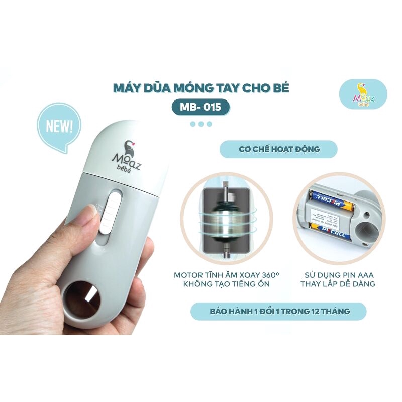 Dũa móng tay cho bé MOAZ, Model MB-015