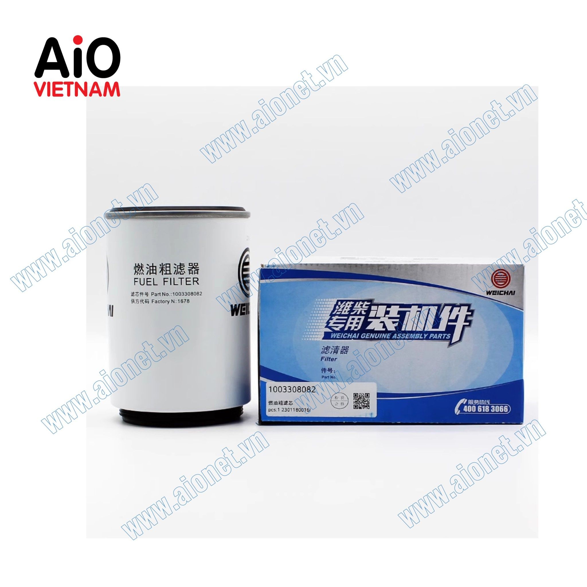 1003308082- Lọc tách nước nhiên liệu động cơ Weichai – AiO Vietnam