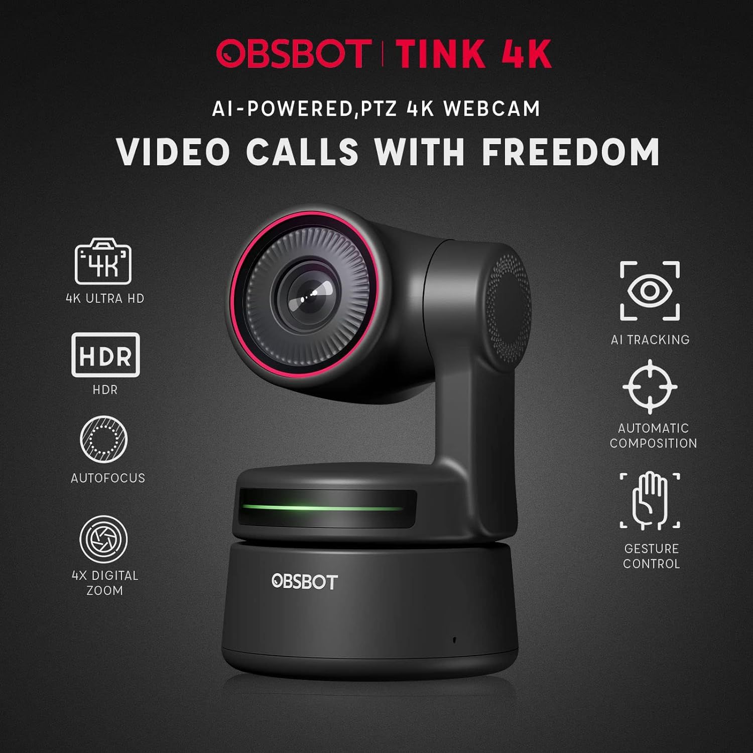OBSBOT Tiny 4K AI - Powered PTZ - Công Nghệ Shop