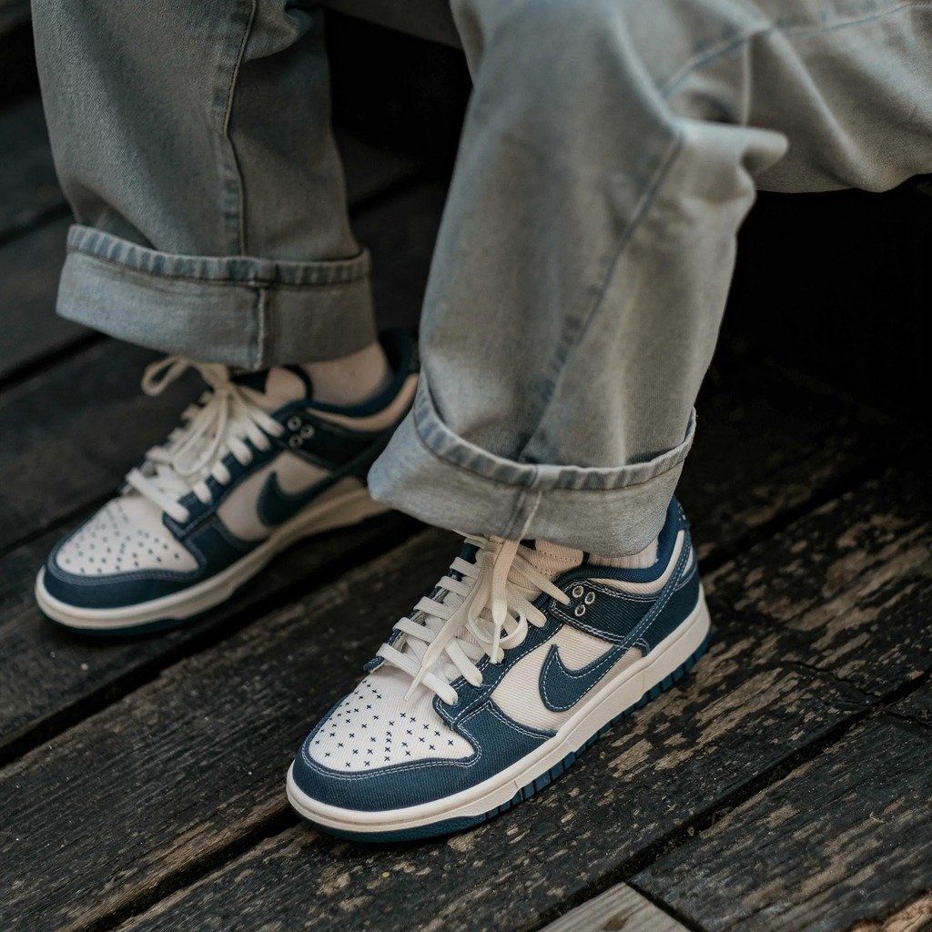 1075 - HÀNG CHÍNH HÃNG - GIÀY NIKE DUNK LOW INDUSTRIAL BLUE ‘SASHIKO ...
