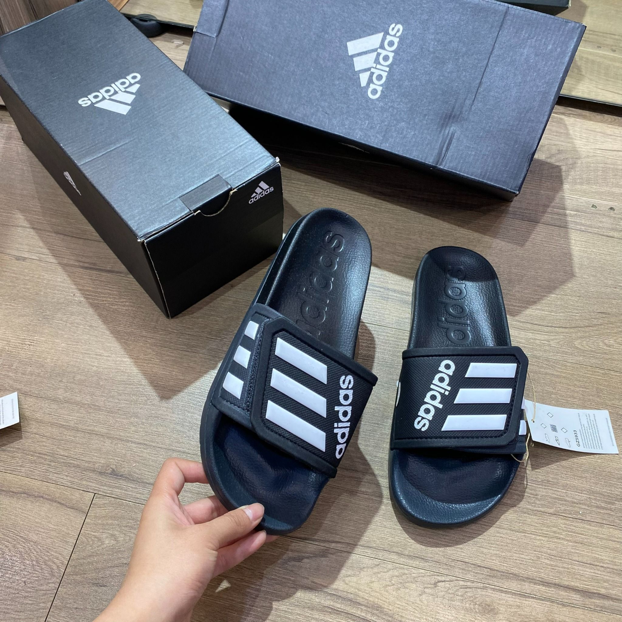 0843 - HÀNG CHÍNH HÃNG - DÉP QUAI NGANG ADIDAS ADILETTE TND MÀU ĐEN SỌ ...
