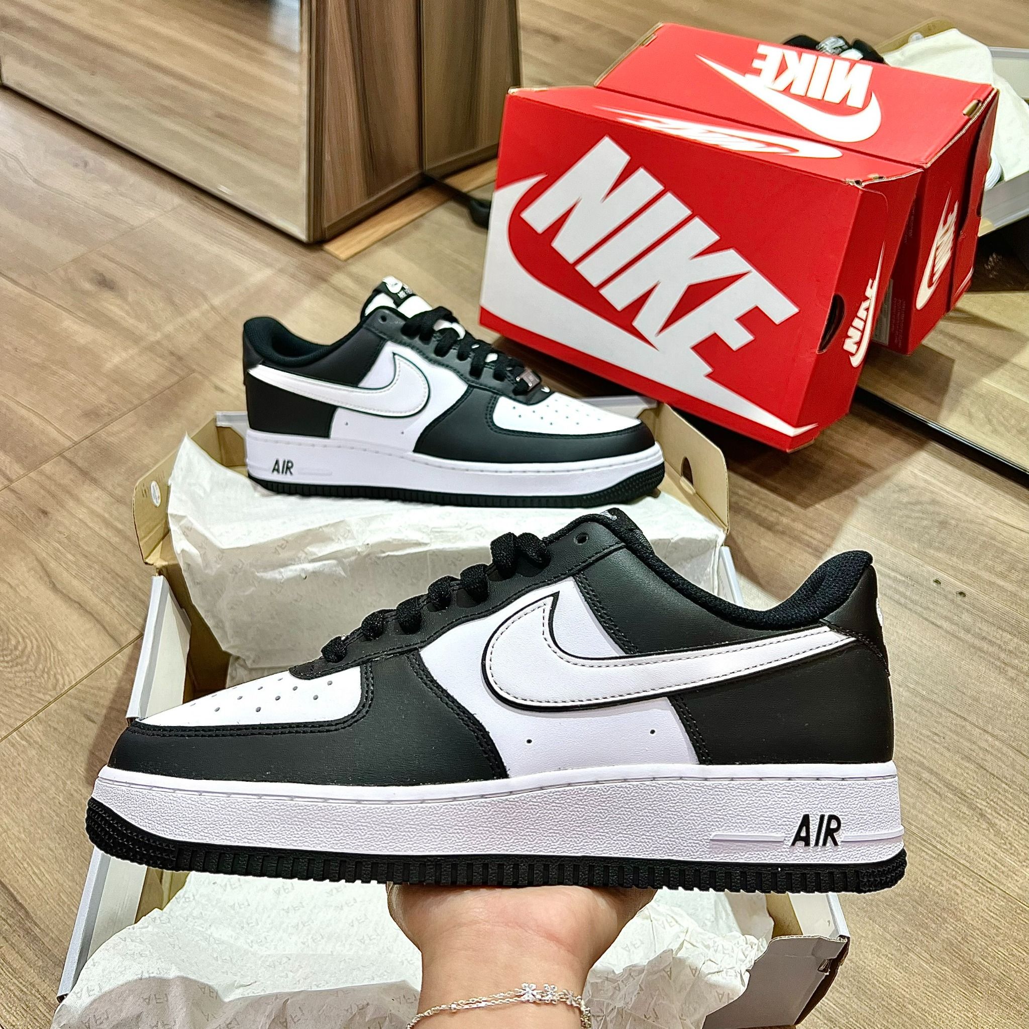 0853 - HÀNG CHÍNH HÃNG - GIÀY NIKE AIR FORCE 1 PANDA - *BLACK/WHITE ...