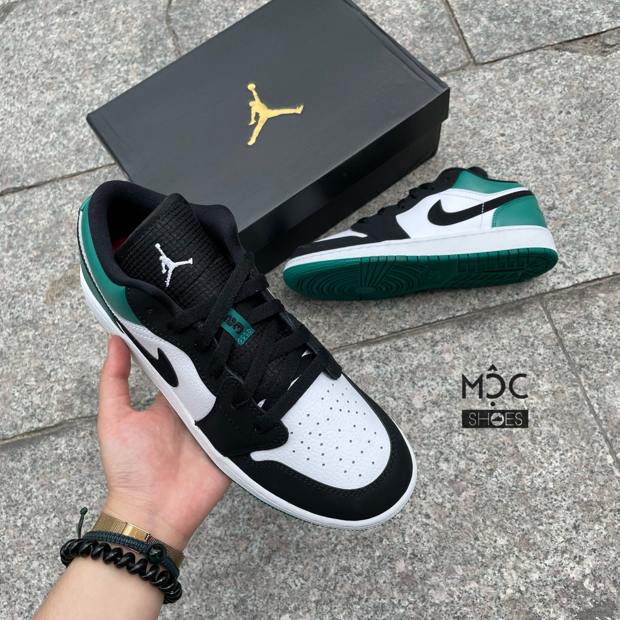 1374 - HÀNG CHÍNH HÃNG - Giày Air Jordan 1 Low Mystic Green - *Xanh ...
