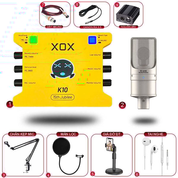 COMBO XOX K10 15th Jubilee Và Micro Takstar PC K200 gen 2 - THIẾT BỊ LIVESTREAM THU ÂM - LÂM ...