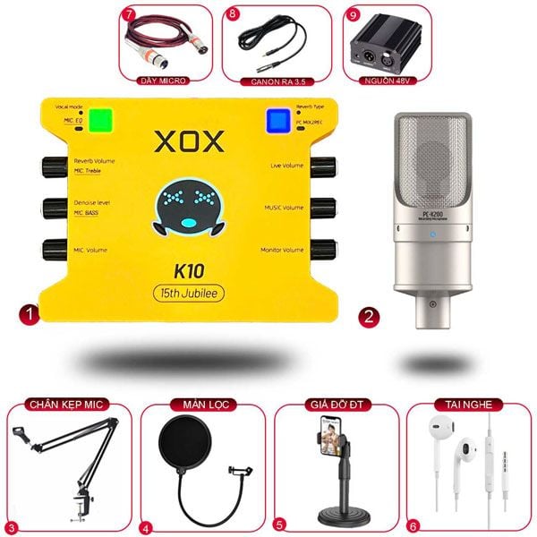 COMBO XOX K10 15th Jubilee Và Micro Takstar PC K200 gen 2 - THIẾT BỊ LIVESTREAM THU ÂM - LÂM ...